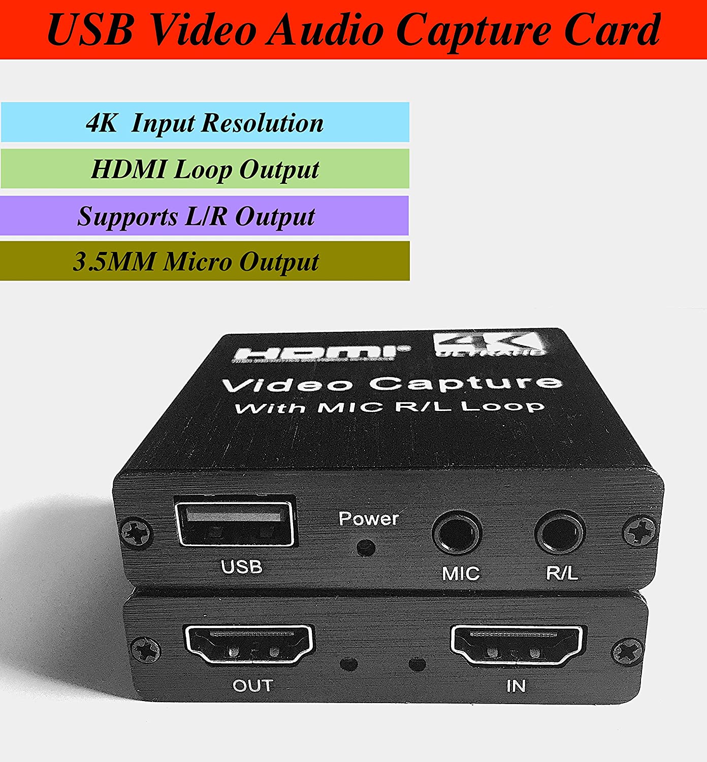 Sprugal 4K Audio Video Capture Card (Black) – Sprugal
